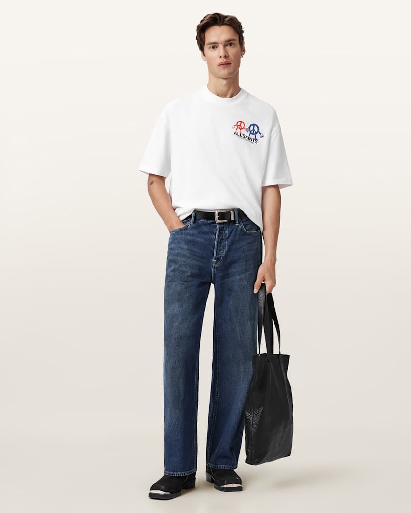 Bedfellow Oversized Graphic T-Shirt Optic White | ALLSAINTS US
